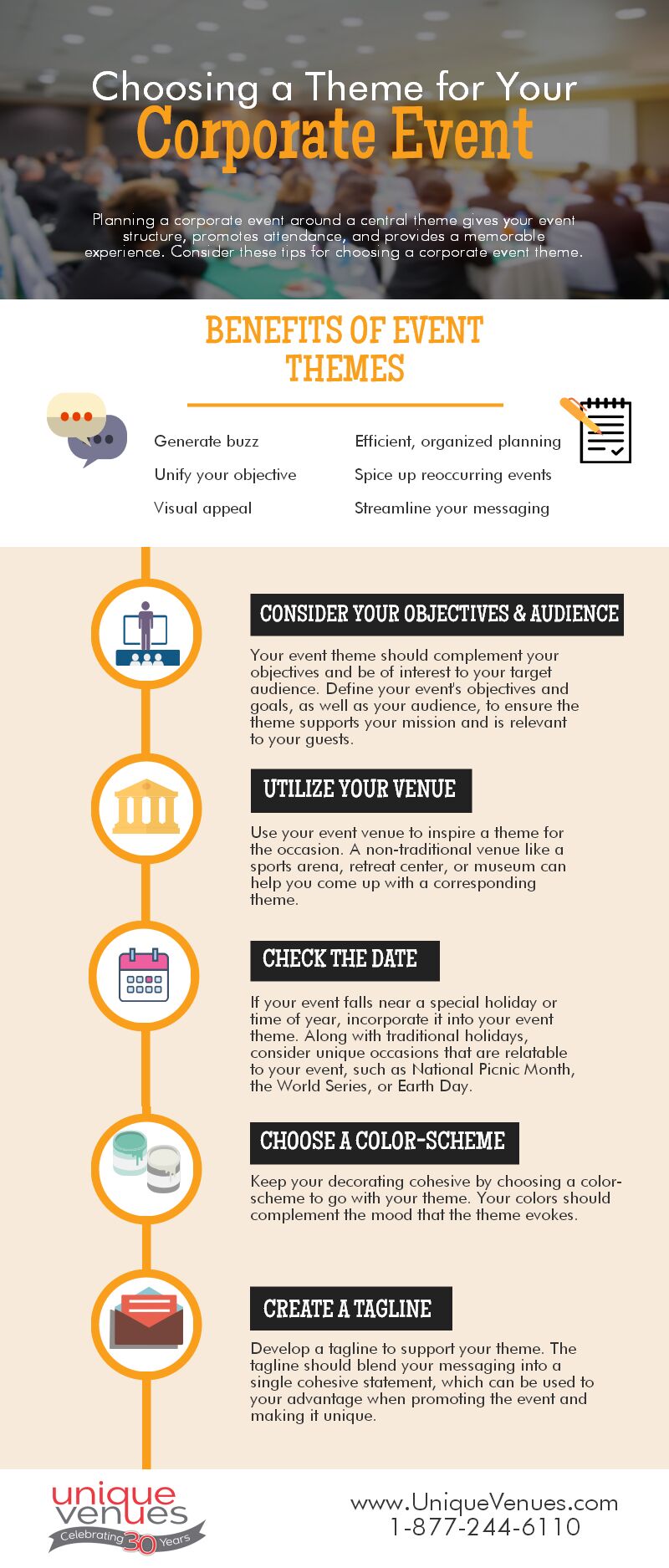 Choosing A Theme For Your Corporate Event - Infographic